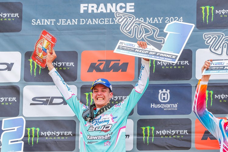 Bud Racing Kawasaki's Mathis Valin took over the red plate and overall ...