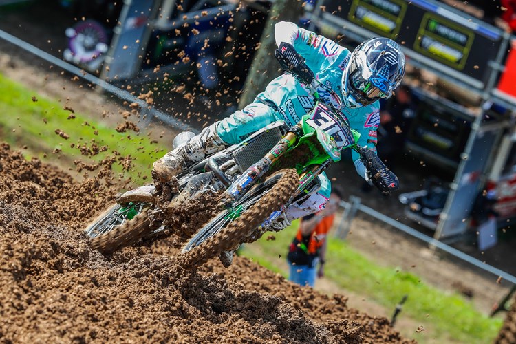 Bud Racing Kawasaki's Mathis Valin took over the red plate and overall ...