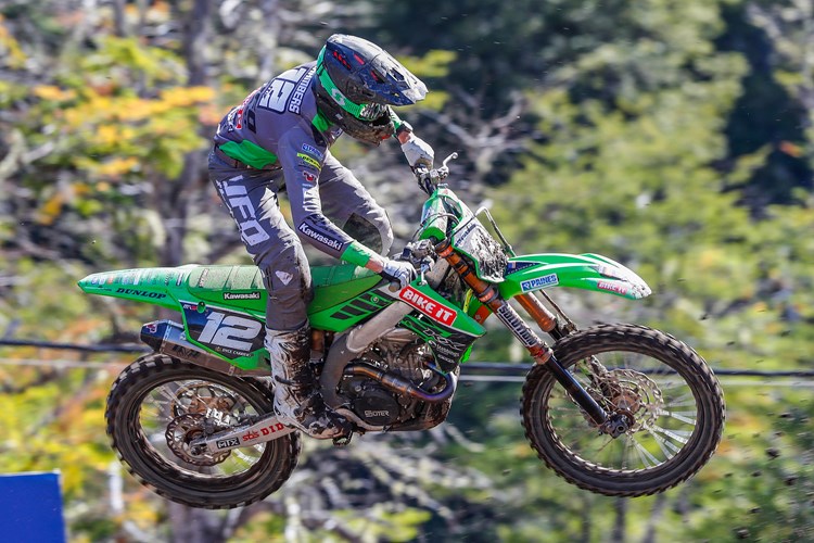Kawasaki Racing Team rider Jack Chambers opened the 2024 FIM World MX2 ...